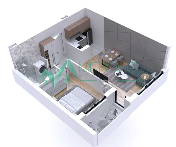 Jednoiposoban stan na prodaju, 44m2, 143.720€