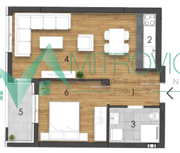 Jednoiposoban stan na prodaju, 43m2, 126.700€