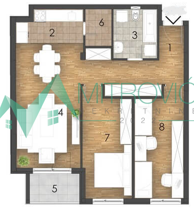 Dvoiposoban stan na prodaju, 79m2, 222.650€