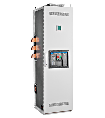 Incoming field Modul 2500TT with MQ, IP31, H2000 W600 D600mm
with ACB series MQ 2500A, 1 door, sheet steel, RAL7035, four-point rod lock with push-pull handle