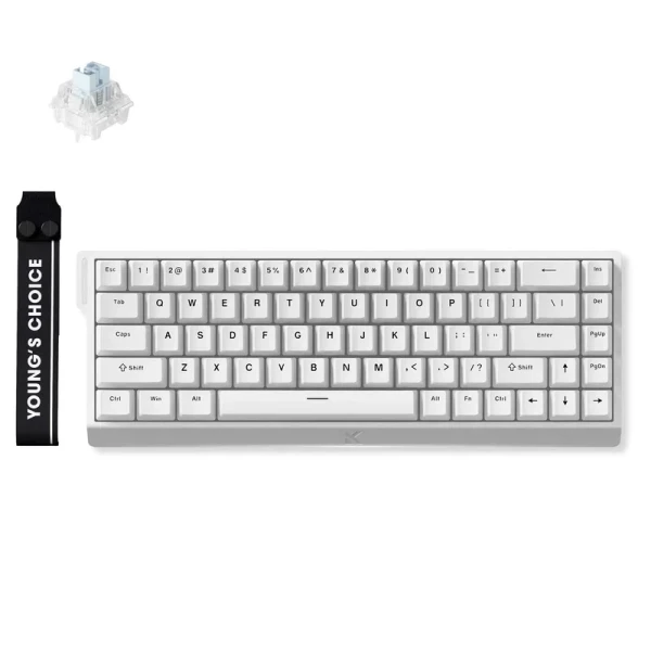 Gaming tastatura MCHOSE Ace 68 White No RGB Ice Blue Magnetic switch