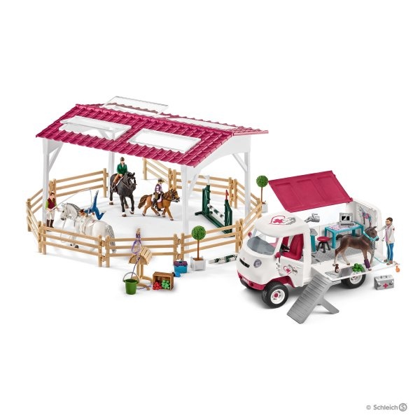 Schleich – Srt arena za jahanje i mobilna veterinarska stanica
