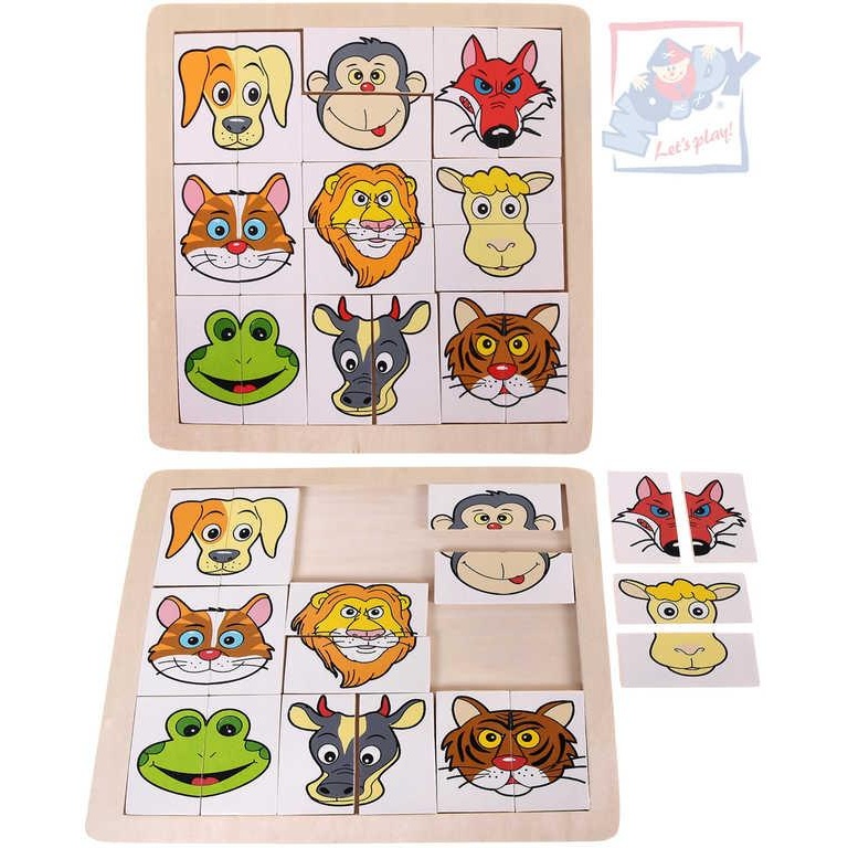 Woody – Puzzle sa glavama životinja