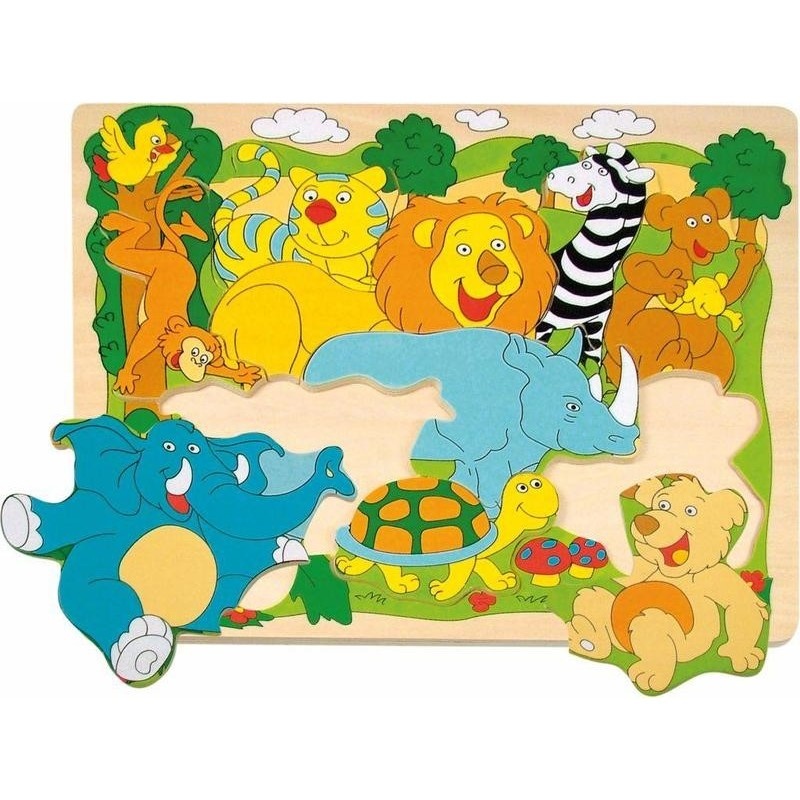 Woody – Puzzle ” Vesele africke životinje”