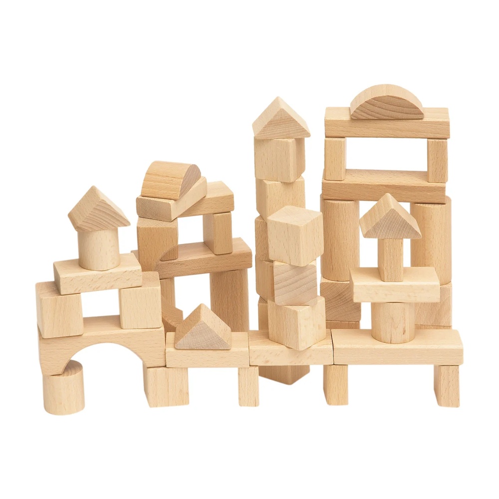 Woody – Drvene kocke Natur 50delova