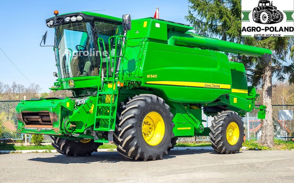 John Deere W 540 - 2485/3436 h - 5,5 M - 2008 ROK kombajn za žito
