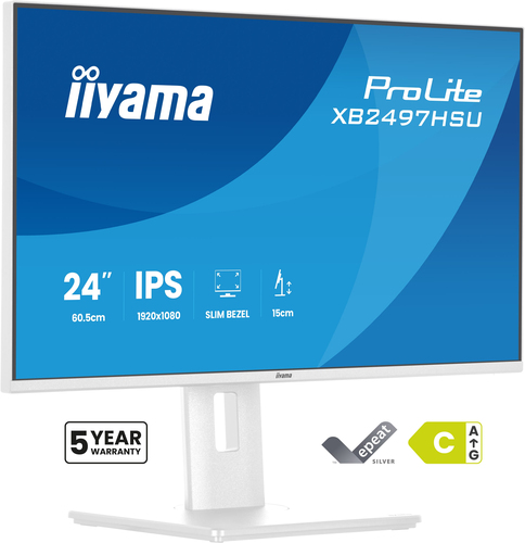 Monitor 24" Iiyama XB2497HSU-W1 IPS 1920x1080/120Hz/1ms/HDMI/DP/USB/USB-C