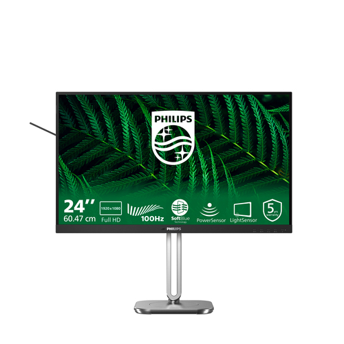 Monitor PHILIPS 24B2G5200/00 23.8"/IPS/1920x1080/100Hz/4ms GtG/VGA,HDMI,DP,USB/zvucnici/srebrnocrna