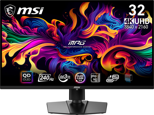 32 inča MPG 321URX QD-OLED, 4K UHD 3840x2160 QD OLED 240 Hz Tip-C 90W G-Sync gaming monitor