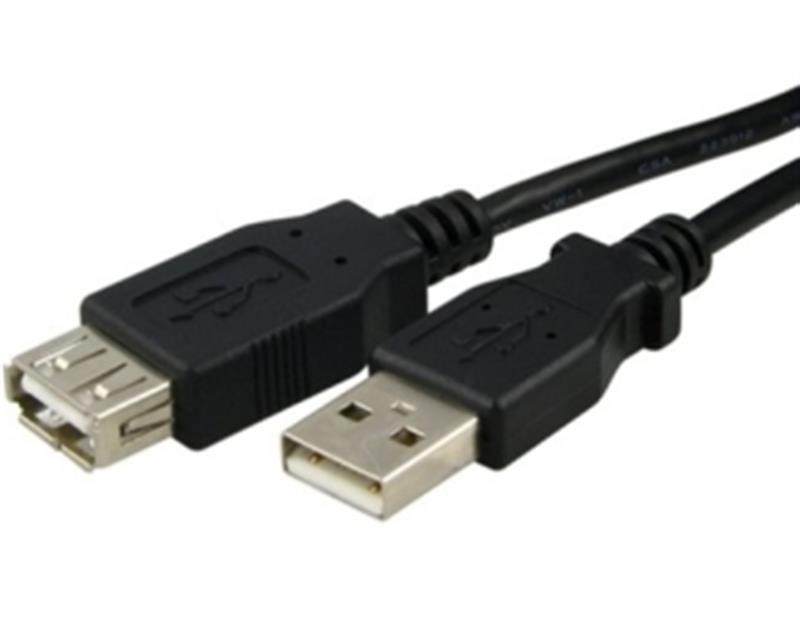 Kabl USB 2.0 A - USB A M/F (produžni) 1.8m crni