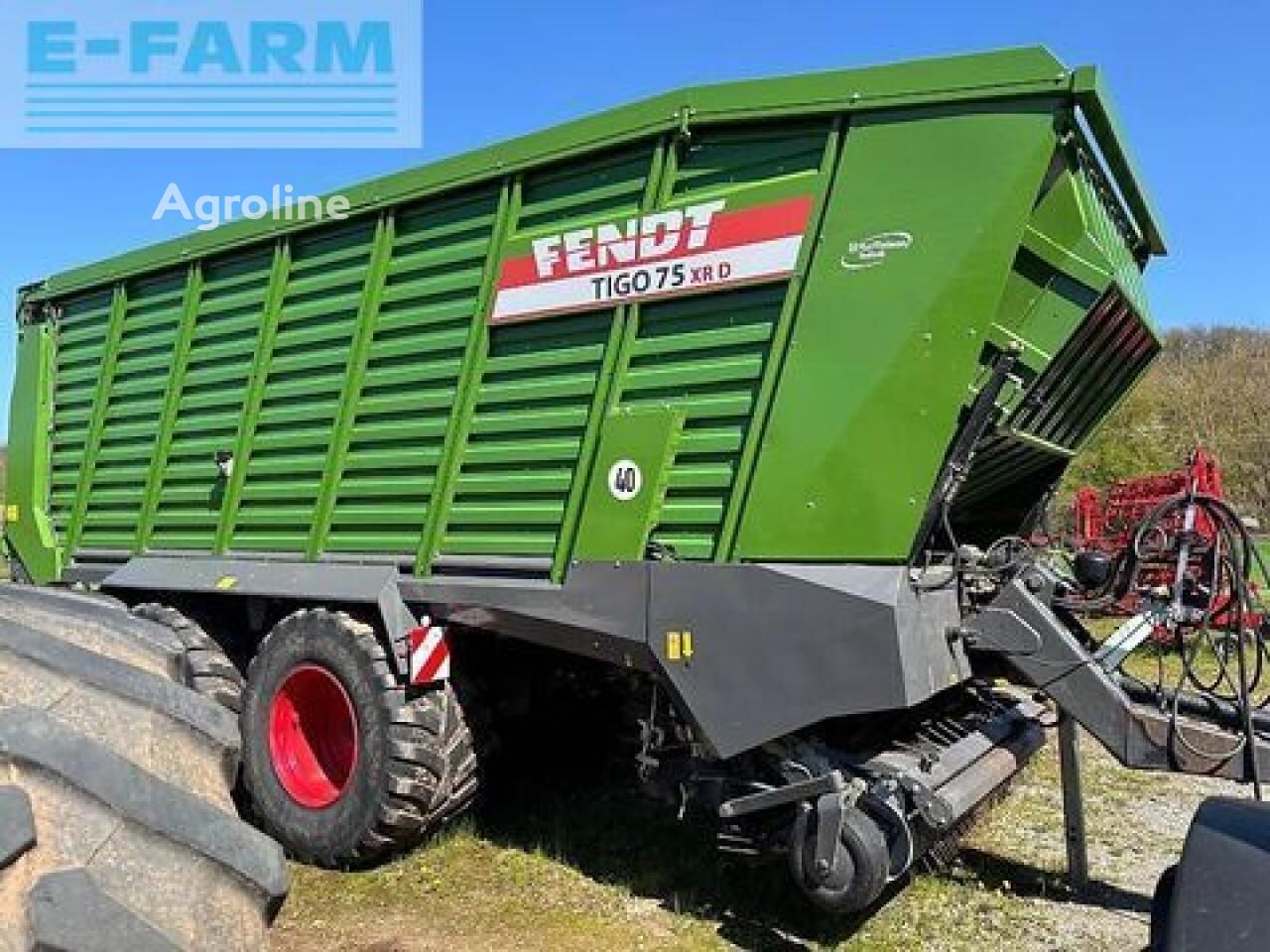 Fendt tigo 75 xr mit 800/45 r30,5 und elektr. zwangsle samoutovarna prikolica