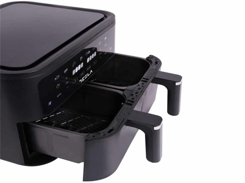 Air Fryer TESLA AF900BSD 2400W/ 4.5L+4.5L/ digital panel/ crna-inox