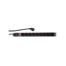 A4N Produžni kabl sa zastitom 9 uticnica 16A, PDU 1U, aluminium sa zastitom, 2m