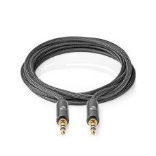 NEDIS CATB22000GY20, Stereo audio kabl, 3,5 mm muški, 3,5 mm muški, Pozlaceni, 2,00 m, Okrugli, Sivi