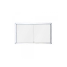 ROCADA Tabla oglasna 8xA4, bela magnetna, klizna vrata, 94 x 68