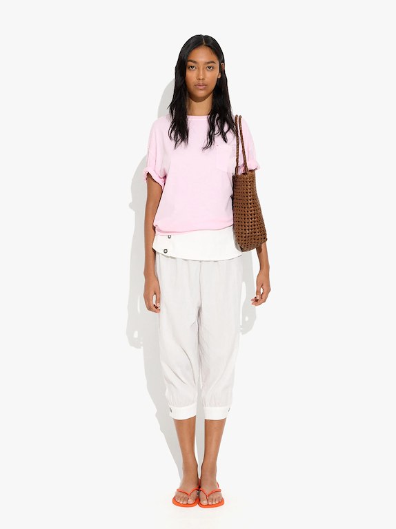 PLAIN COTTON T-SHIRT WITH POCKET