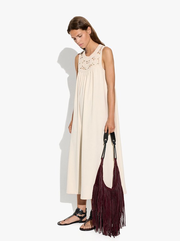 DRESS WITH COTTON CROCHET DETAIL