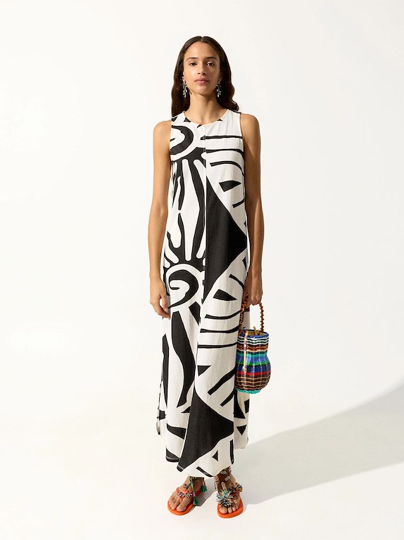 LONG PRINTED DRESS