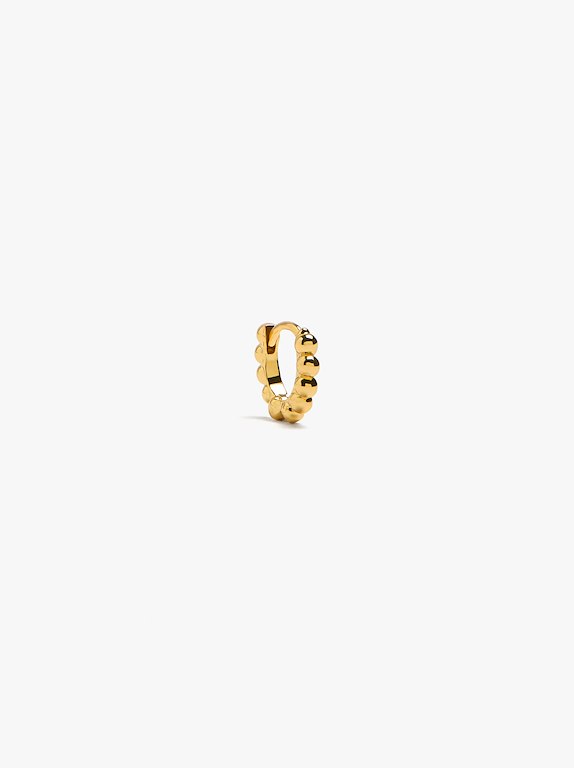 INDIVIDUAL HOOP WITH 18K GOLD PLATED SPHERES
