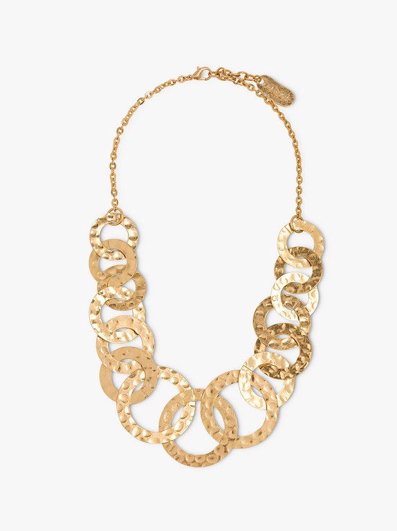 LONG NECKLACE WITH INTERLACED HOOPS