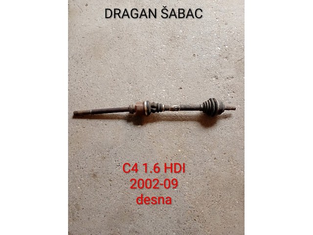 CITROEN C4 poluosovina desna 1.6 HDI 2003-2009