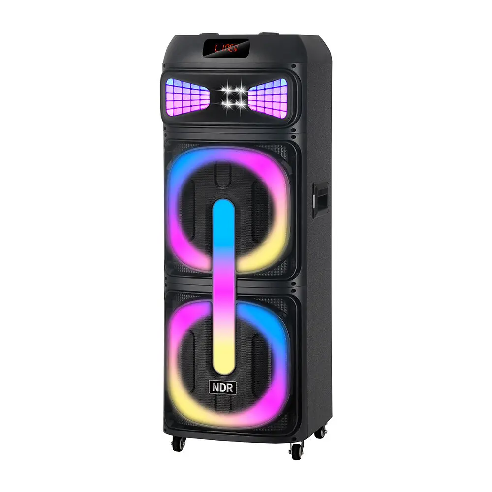 NDR Bluetooth zvučnik NDR-2250, 100W, 2x12", 2 mikrofona, Crni