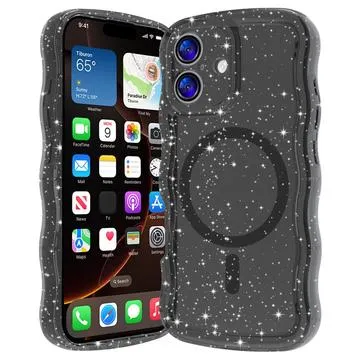 IPHONE 17 WAVE-EDGE LASER GLITTER MAGSAFE CASE