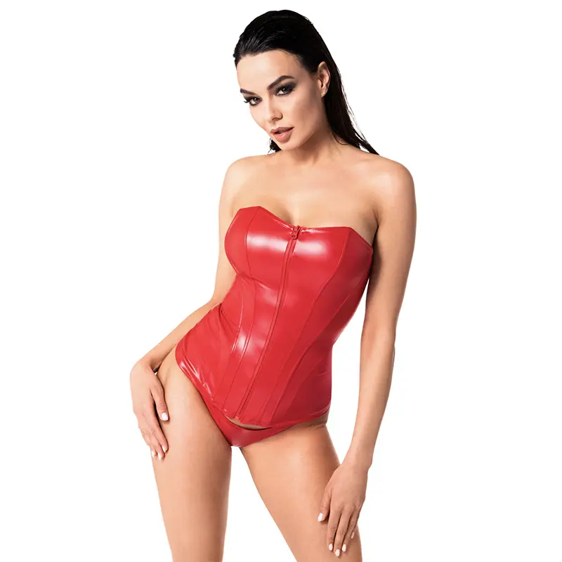 Noir Handmade Ženski seksi korset Mysteria, Crveni
