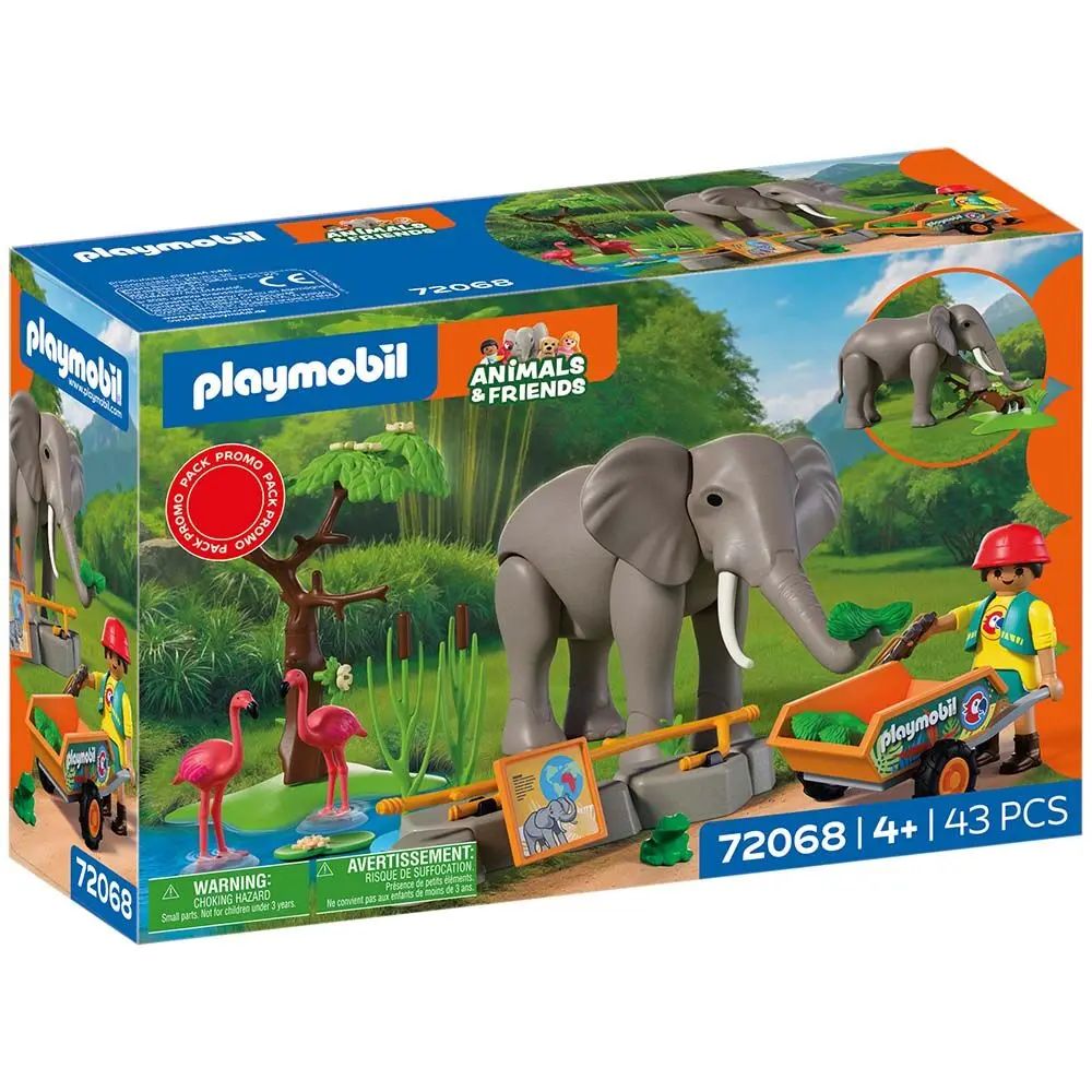 Playmobil Slon i čuvar Animals&Friends