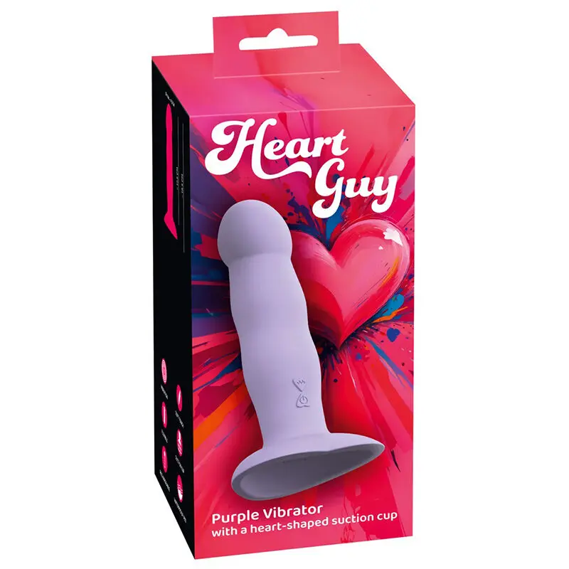 Silikonski vibro dildo Heart Guy Purple 54050330000
