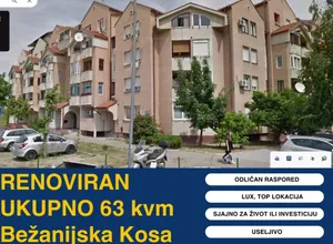 Prodaja Stan - Beograd, Novi Beograd: Bežanijska kosa
