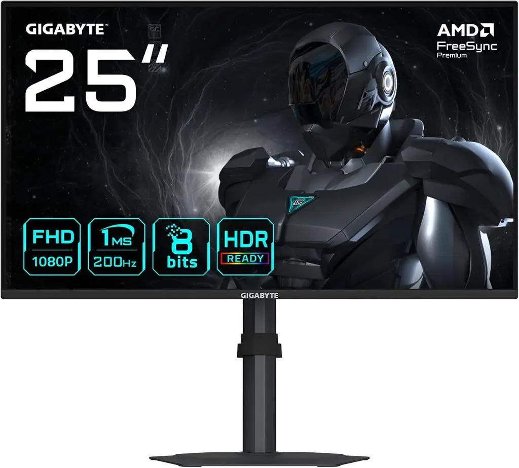 Gigabyte Gejming monitor G25F2, 24.5'', FHD, IPS, 200 Hz, Crni
