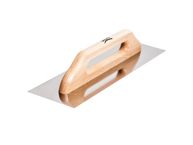Gleterica inox ravna, drvena drška