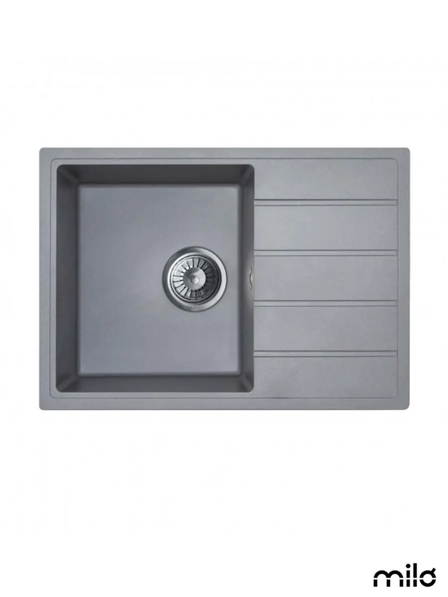 Milo Granitna sudopera Metro, o90, 62x44cm, Diamond grey