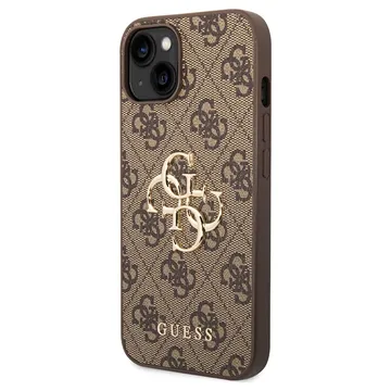 GUESS 4G BIG METAL LOGO IPHONE 14 HIBRIDNA MASKA - BRAON