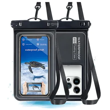 IP68 WATERPROOF FLOATING CASE FOR SWIMMING, DIVING AND SURFING - BLACK