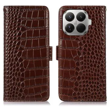 XIAOMI 17T CROCODILE SERIJA KOŽNA MASKA-NOVČANIK SA RFID-OM - BRAON