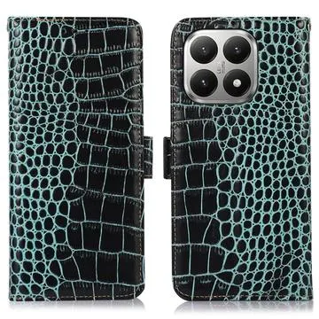 XIAOMI 17T PRO CROCODILE SERIJA KOŽNA MASKA-NOVČANIK SA RFID-OM - ZELENA