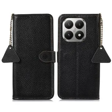 XIAOMI 17T PRO WALLET LEATHER CASE WITH RFID - BLACK
