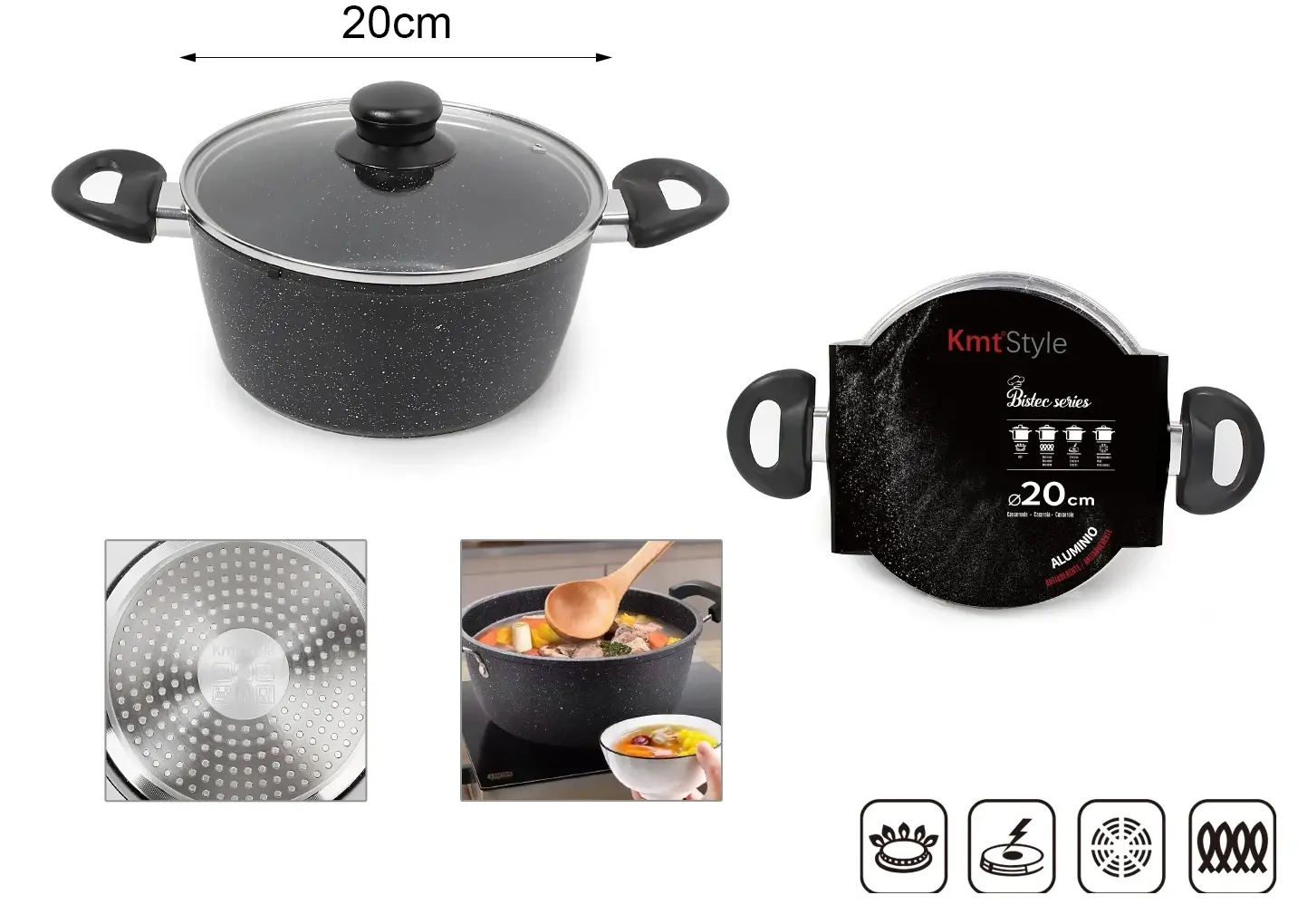 KMT Lonac, fi20cm, Crni