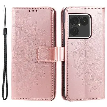 SONY XPERIA 1 VIII MANDALA WALLET CASE WITH WRIST STRAP - PINK