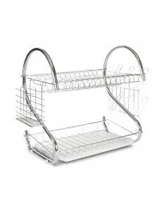 Rosberg Ocedjivač za sudove R53000H, Sa 2 nivoa, Hromiran, 40x25x39cm