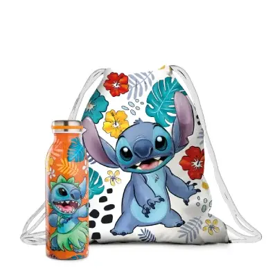 Egan Italy Set Termos + podesiva torba Lilo and Stitch, Narandžasti