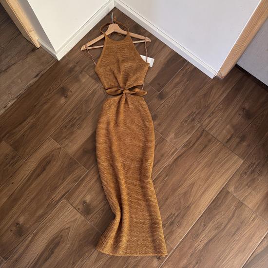 Zara lepa letnja midi haljina cutout Novo