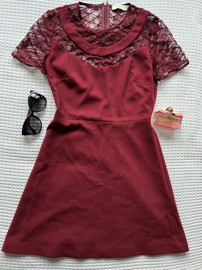 SANDRO PARIS ORIGINAL NOVA bordo haljina S
