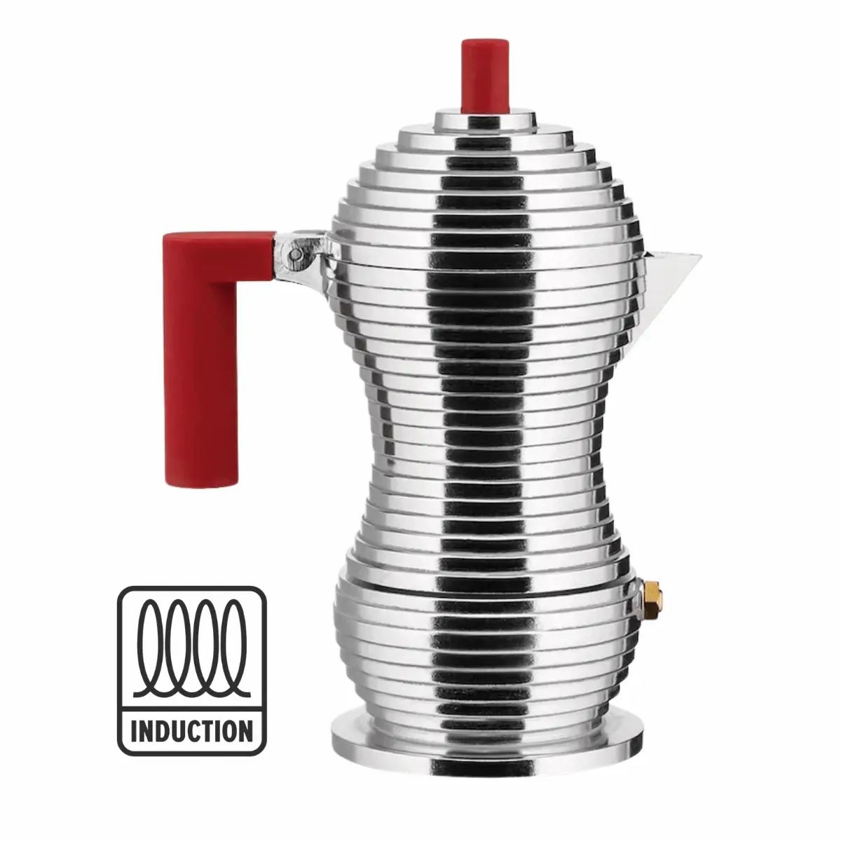 Alessi Pulcina Induction Red 3 Cups – Moka Pot