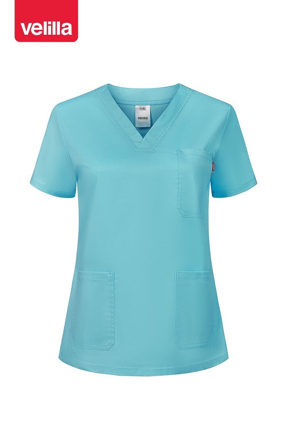 Medicinska ženska elastična stretch bluza kratkih rukava na V izrez