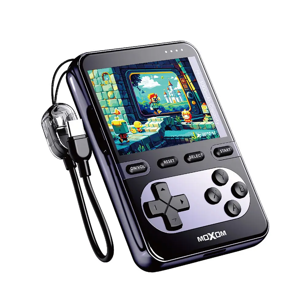 Moxom Power Bank MagSafe MX-PB192 Mini game console PD20W + 15W wireless Type-C to Type-C 5000mAh, Crni