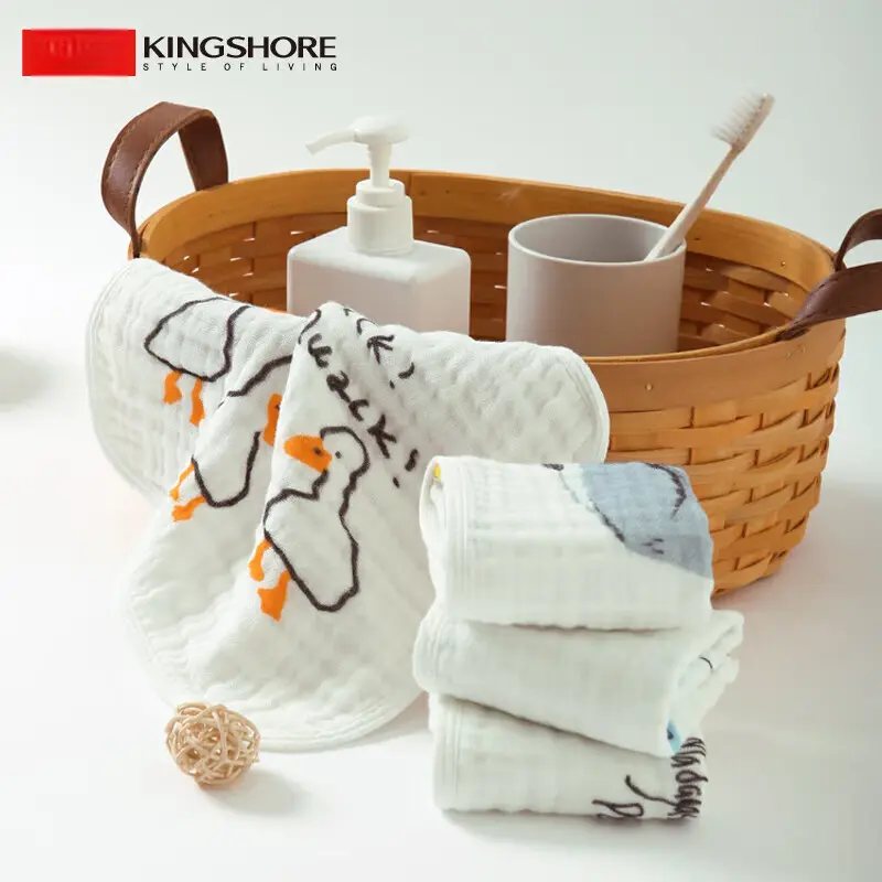 KING SHORE Dečji Set peškira, Pamuk, 25x25 cm, 4 komada