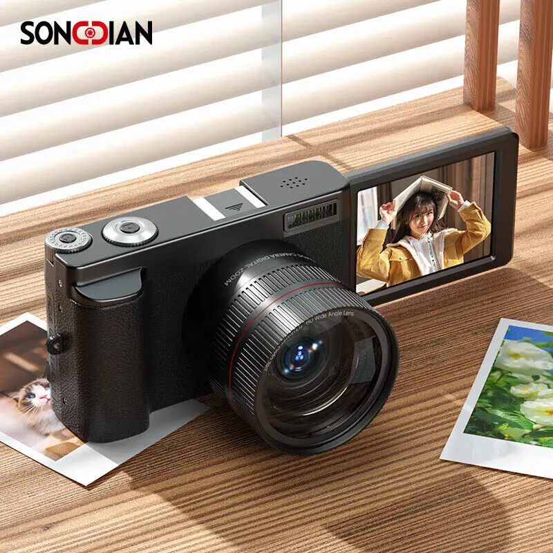 SONGDIAN Digitalni fotoaparat DC101AF, 16 GB, Crni
